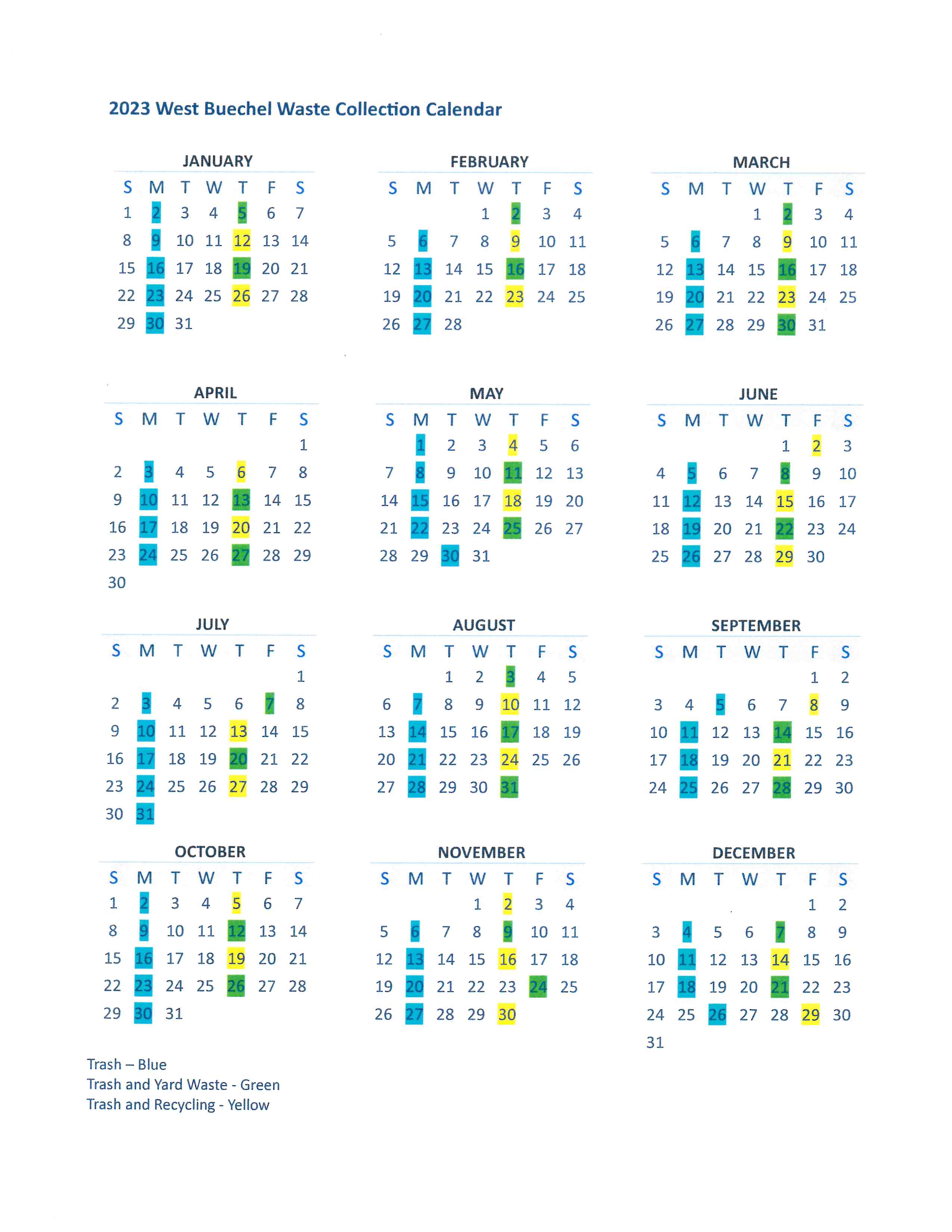 Garbage and Recycle Info - West Buechel